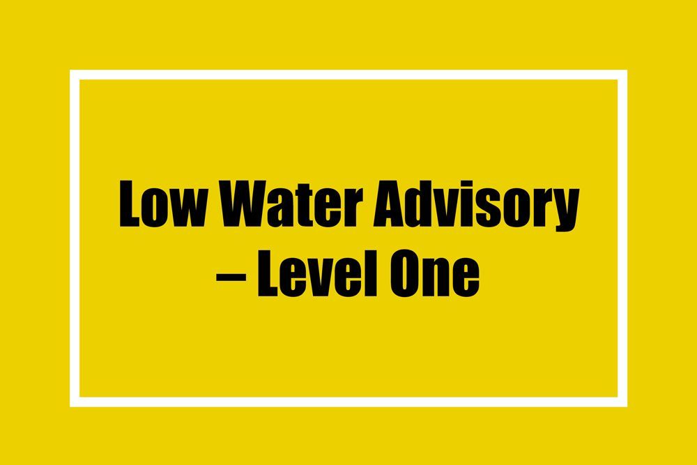 Low Water Advisory
